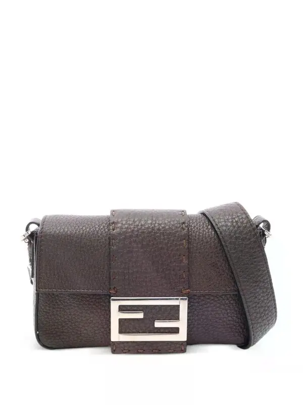 Fendi Selleria Ff Logo Shoulder Bag - Brown