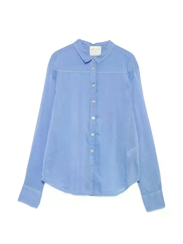 FORTE_FORTE Button-up Long-sleeve Shirt - Blue