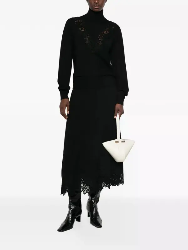 Zimmermann Lace-trim Flared Midi Skirt