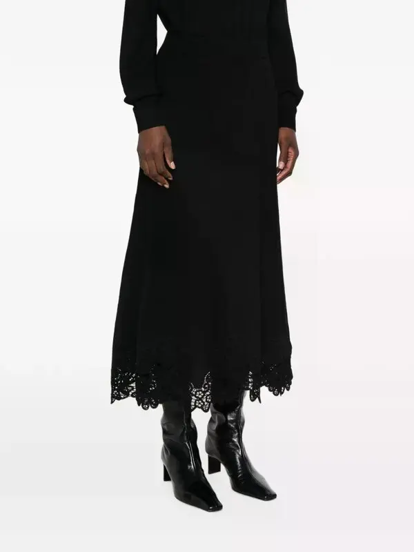 Zimmermann Lace-trim Flared Midi Skirt