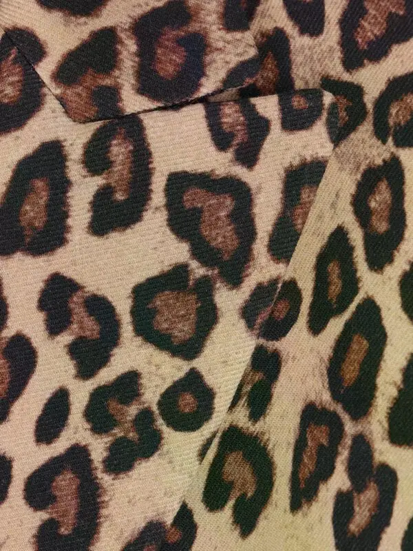 Alberto Biani Leopard-print Double-breasted Coat
