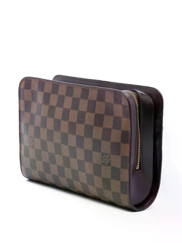 LOUIS VUITTON Damier Ebene Saint Louis Pochette Clutch Bag