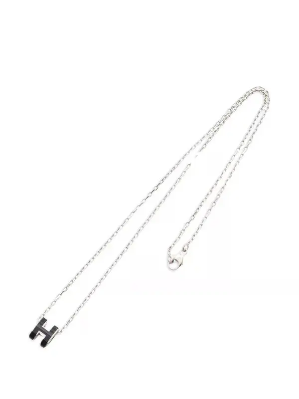 Hermès Mini Pop H Pendant Necklace - Silver