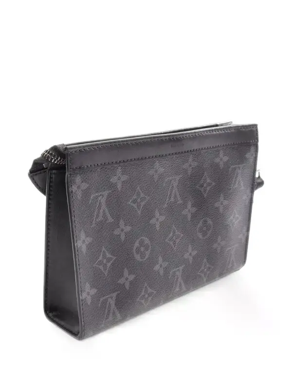 LOUIS VUITTON 2010s Gaston Monogram Eclipse Shoulder Bag - Black
