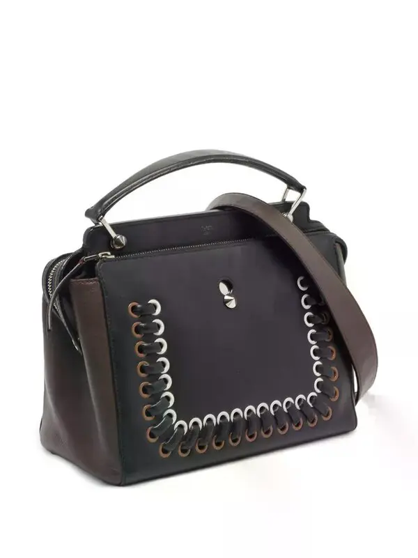 Fendi 2017 Dotcom Whipstitch-detailing Crossbody Bag - Black