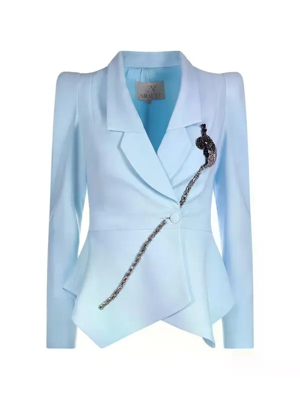 ARAFTU Crystal-embellished Peplum Suit - Blue