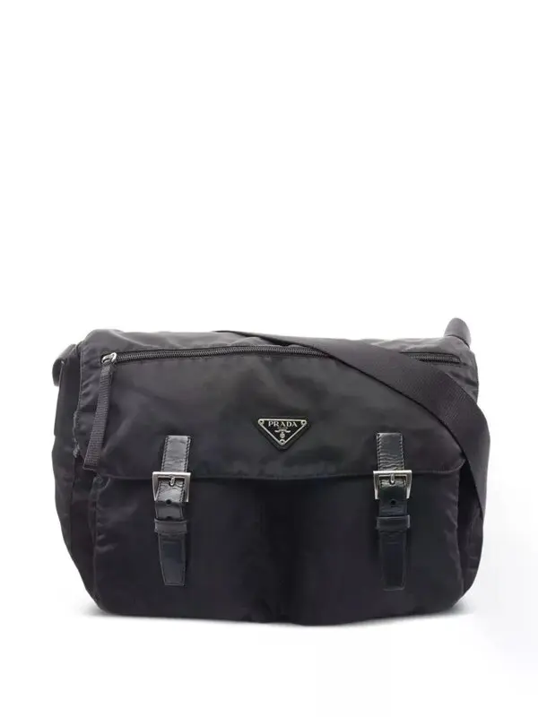 Prada Vela Buckle Messenger Bag