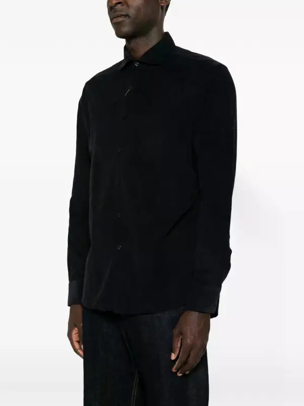 Canali Corduroy Long-sleeve Shirt