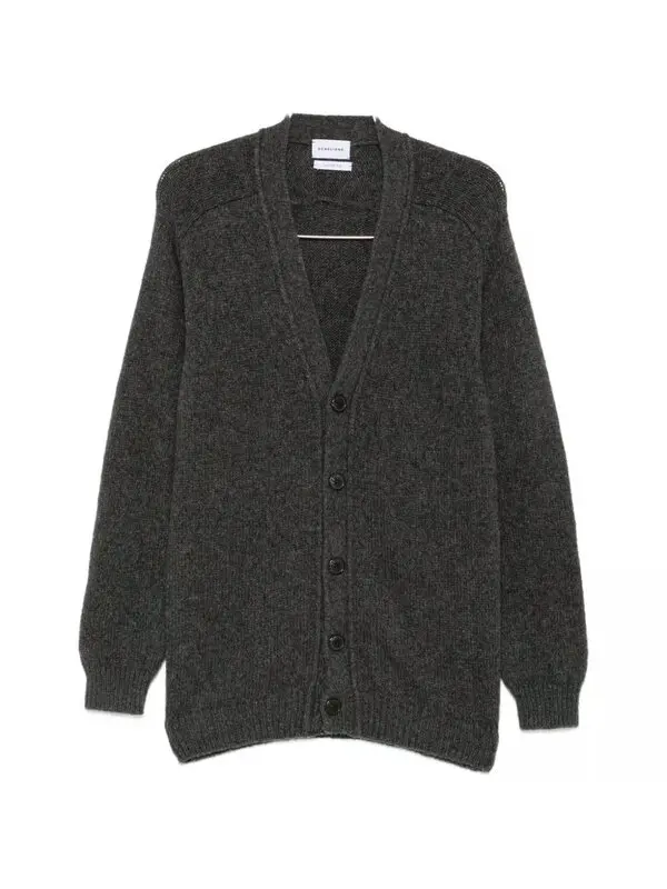 SCAGLIONE Ribbed-knit V-neck Cardigan