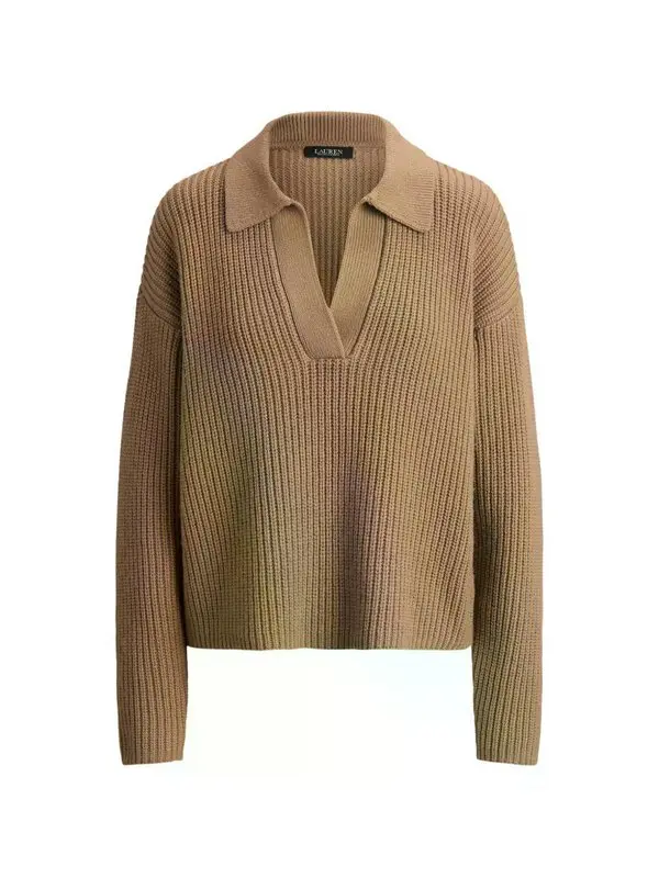 Ralph Lauren Ribbed Collared Sweater