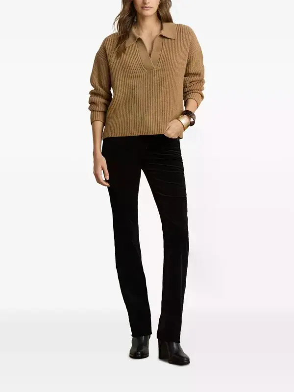 Ralph Lauren Ribbed Collared Sweater