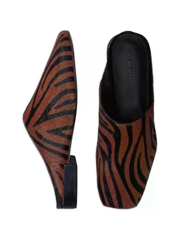 Bernardo Porto Zebra-print Mules