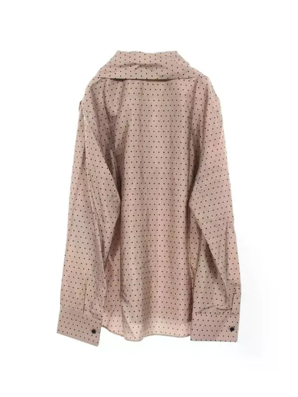 Dior Polka-dot Ruffled Silk Blouse