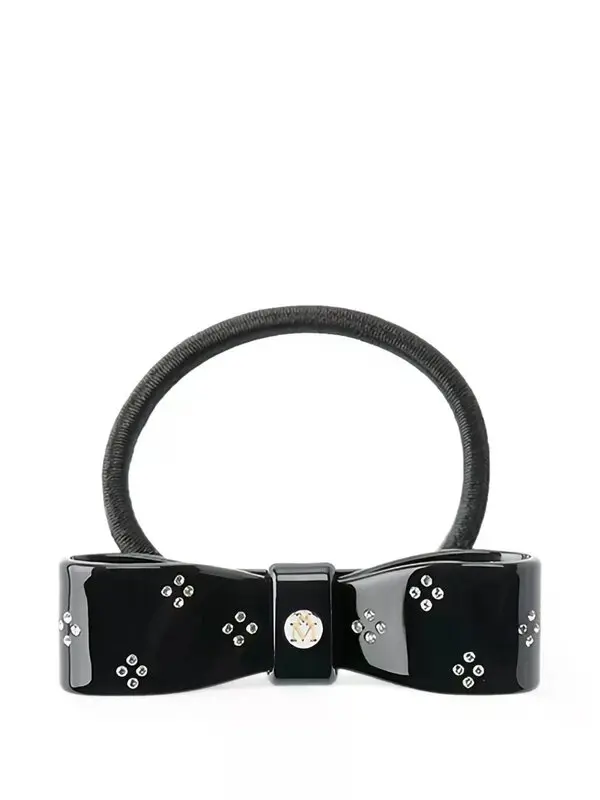 MAISON MICHEL Embellished Hair Tie - Black
