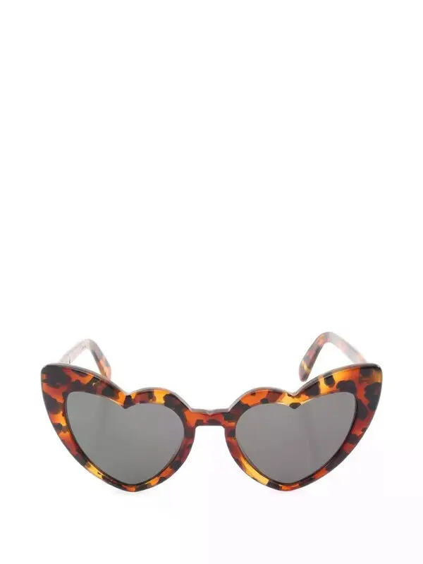 Saint Laurent 2010s Loulou Heart-frame Sunglasses - Brown