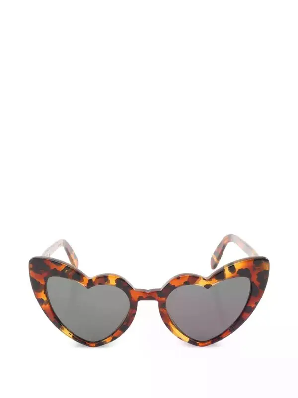Saint Laurent Heart-frame Sunglasses - Brown