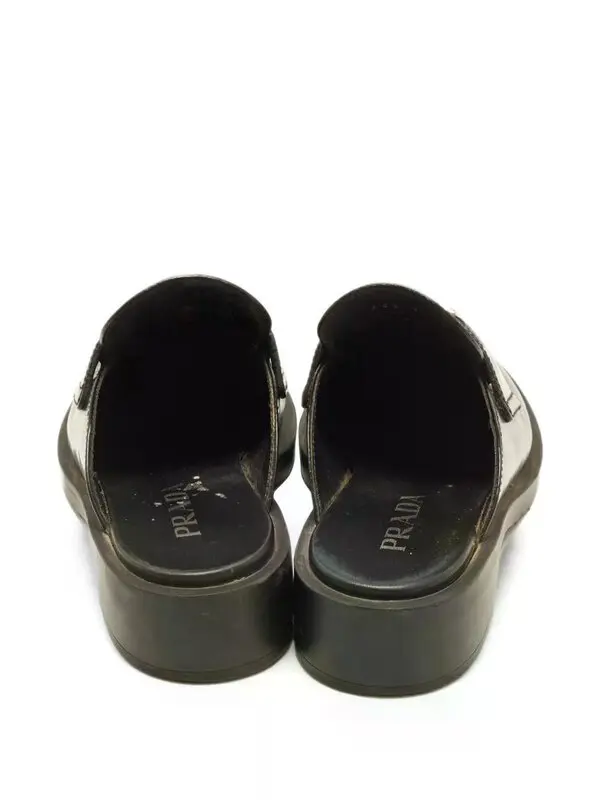 Prada Triangle Logo Loafer Mules