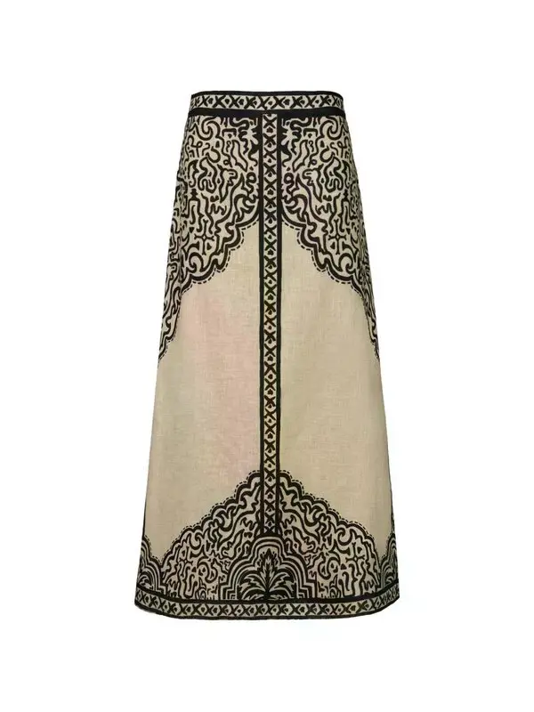 Johanna Ortiz Loose Horizon Maxi Skirt - Neutrals