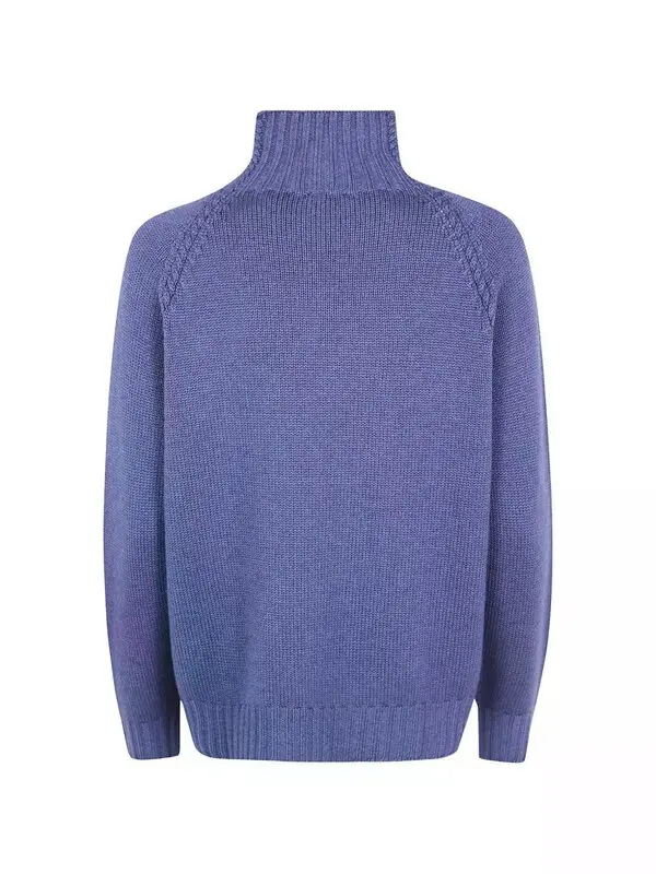 Rossopuro Cable Knit High Neck Sweater