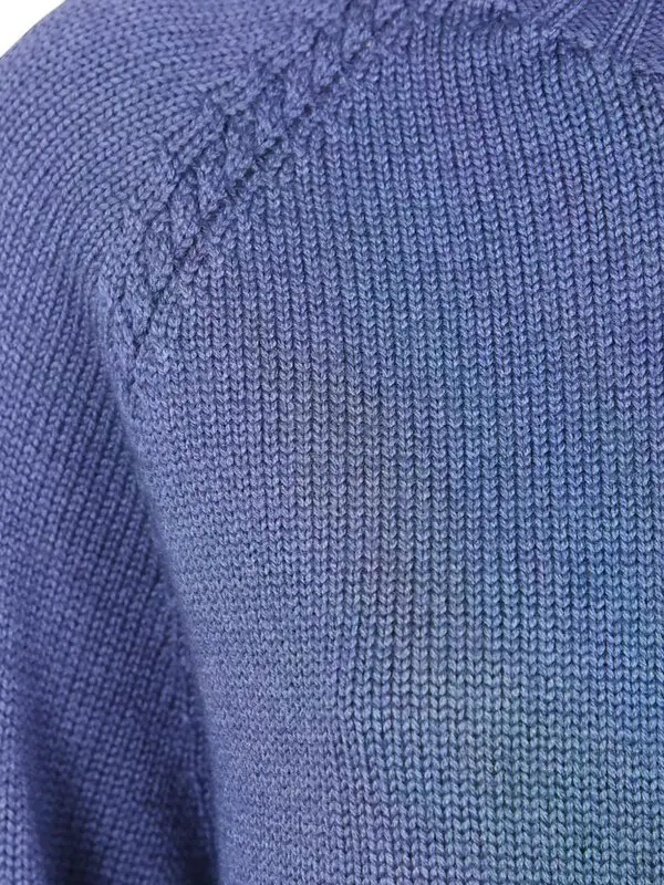 Rossopuro Cable Knit High Neck Sweater