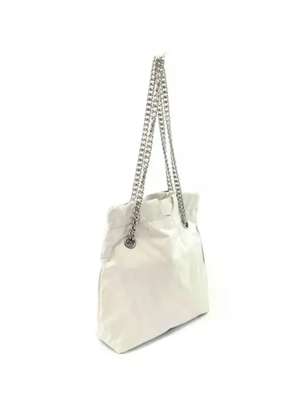 Balenciaga 2010s Crush Small Chain Tote Bag - White