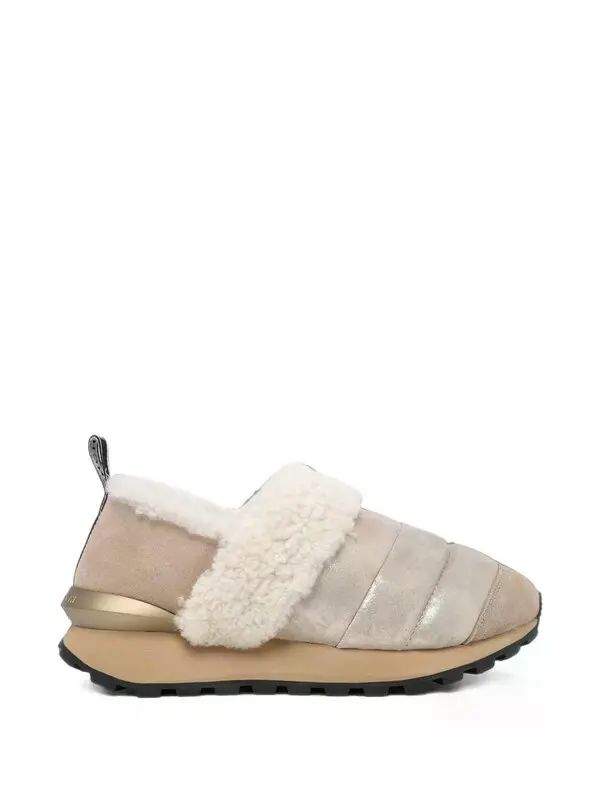 VOILE BLANCHE Shearling-trim Padded Sneakers - Neutrals