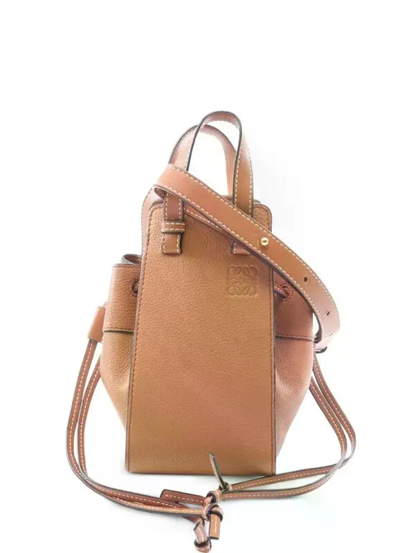 Loewe 2000s Mini Hammock Leather Tote Bag - Brown