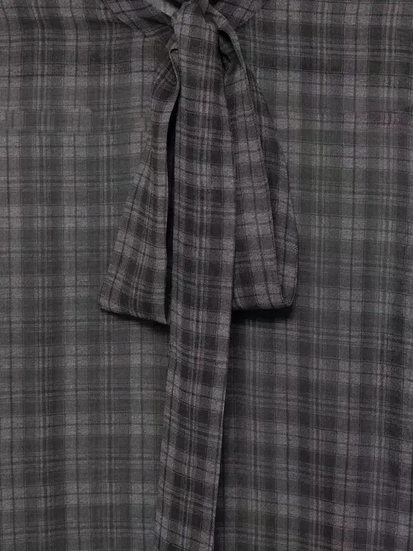 7 For All Mankind Check Pattern Pussy-bow Shirt