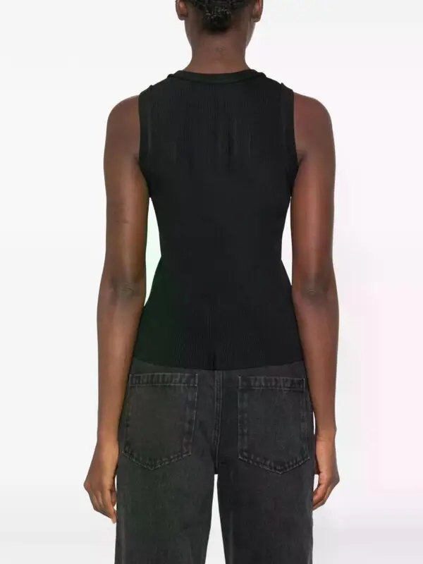 Loewe Ribbed-knit Tank Top With Embroidered Anagram Motif