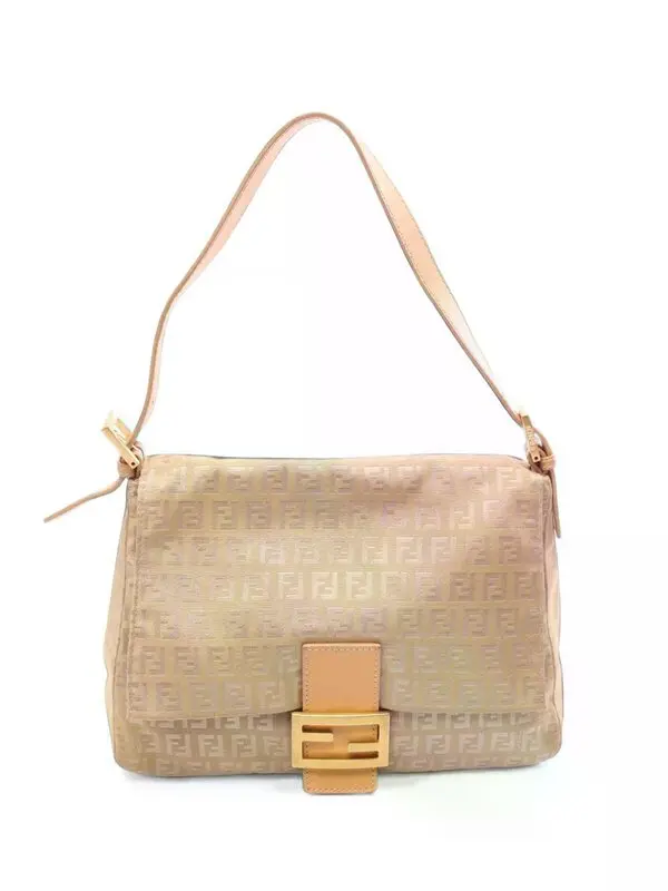 Fendi Zucchino Mamma Baguette Shoulder Bag