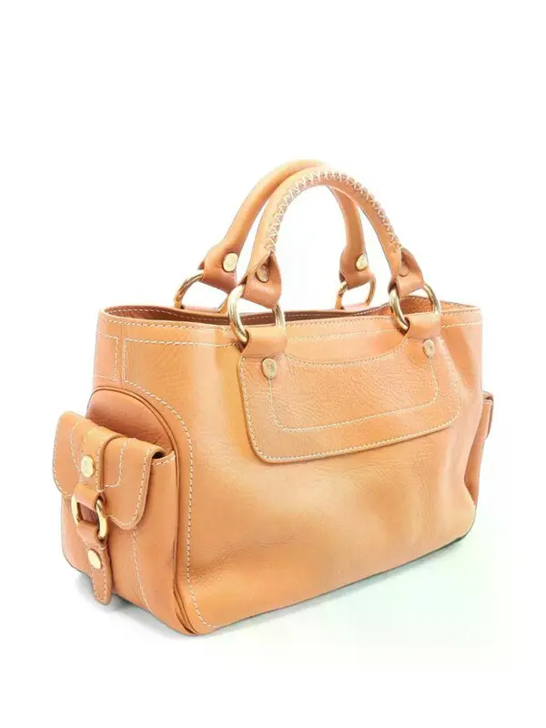 Celine 2010s Boogie Leather Tote Bag - Neutrals
