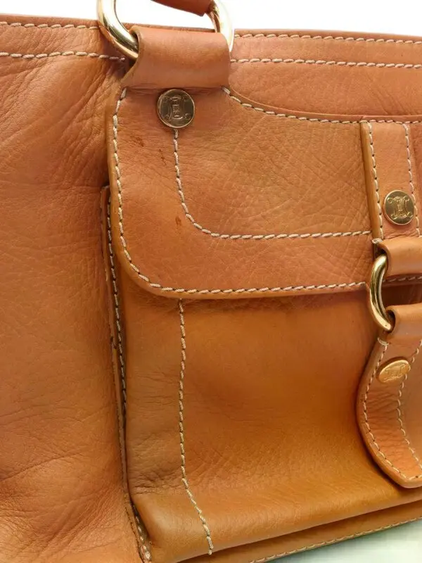 Celine 2010s Boogie Leather Tote Bag - Neutrals
