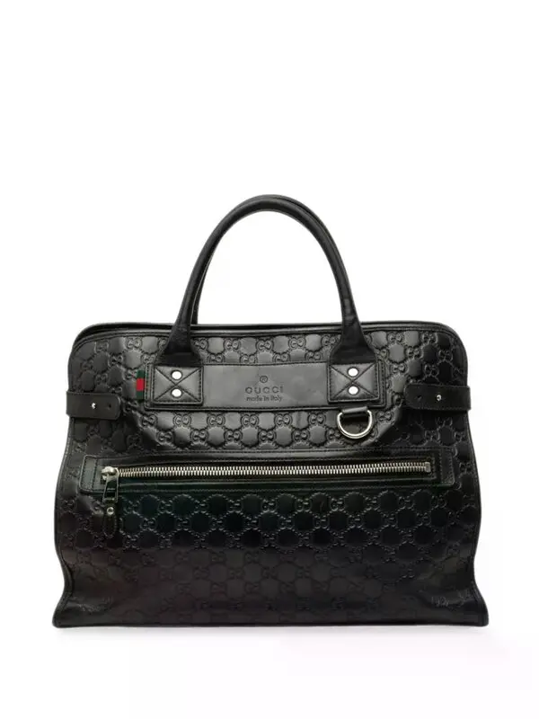 Gucci Embossed Leather Business Bag