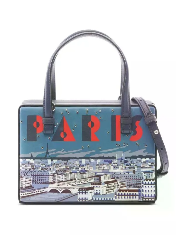 Loewe 2010s Small Postal Paris Tote Bag - Blue
