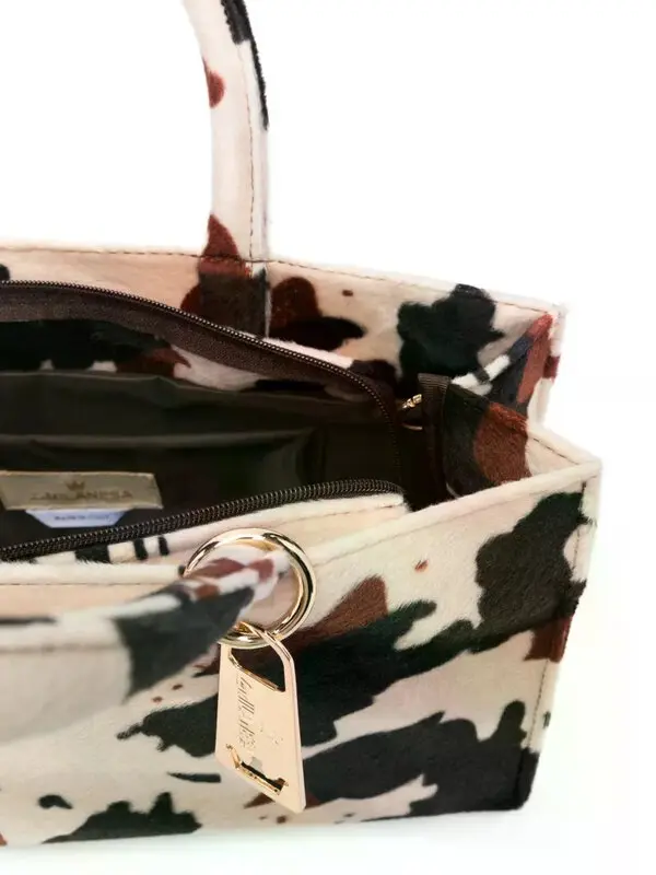 LA MILANESA Michep Cow-print Tote Bag