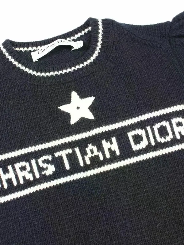 Dior Logo Knit Short Sleeve Sweater
