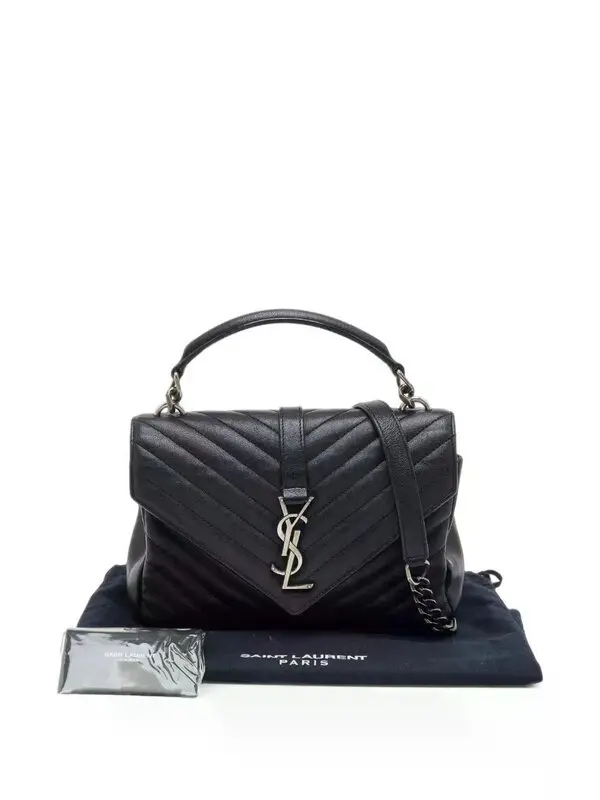 Saint Laurent Medium College Matelassé Leather Shoulder Bag