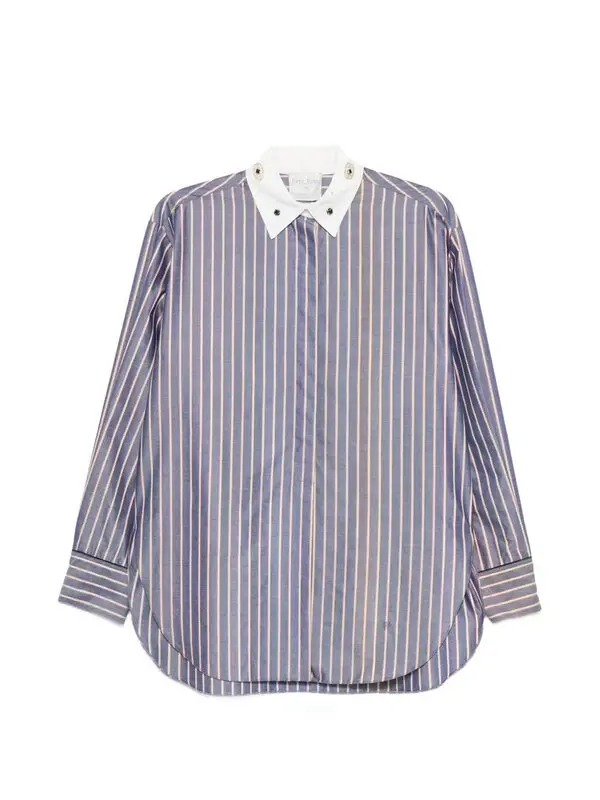 FORTE_FORTE Striped Crystal-embellished Shirt