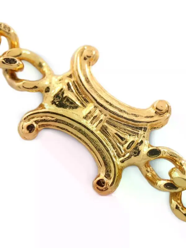 Celine Tone Macadam Motif Necklace - Gold