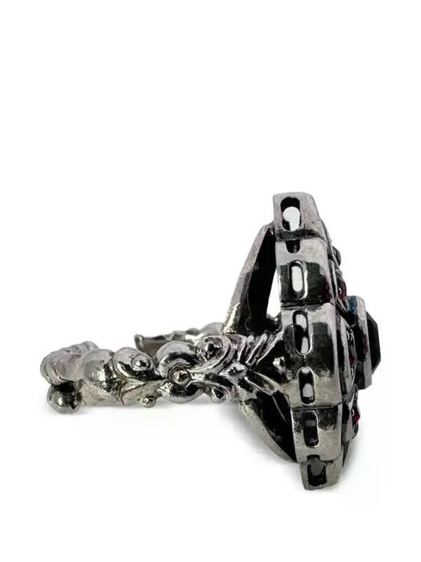 Gucci Crystal-embellished Flower Ring
