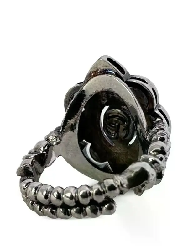 Gucci Crystal-embellished Flower Ring