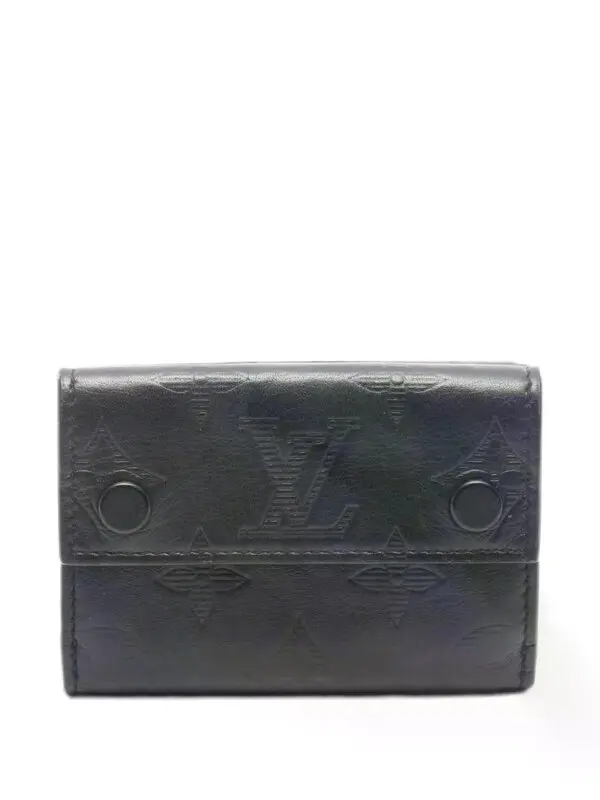 LOUIS VUITTON 2021 Discovery Compact Monogram Shadow Wallet - Black