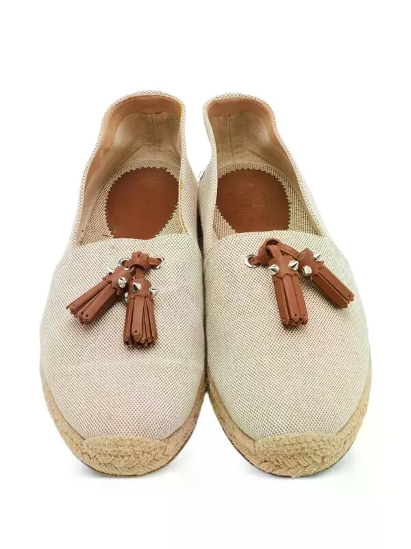 CHRISTIAN LOUBOUTIN Tassel Embellished Canvas Espadrilles