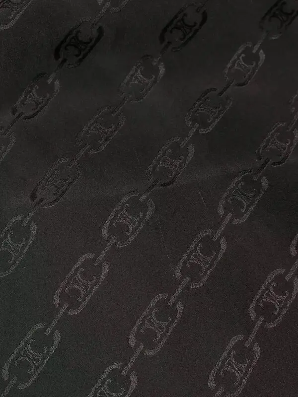 Celine Silk Jacquard Triomphe Chain Pattern Maxi Dress