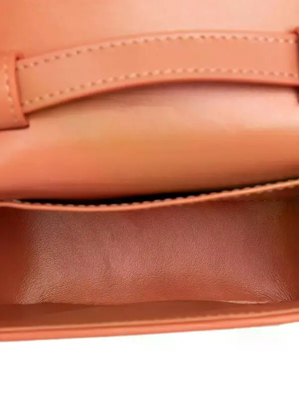 Celine Shiny Calfskin Triomphe Cross Body Bag - Brown