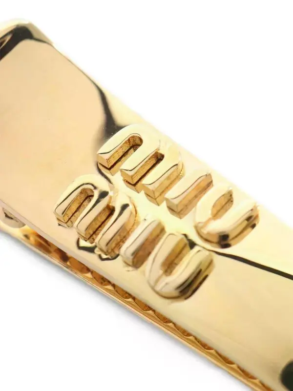 Miu Miu Tone Logo Detail Hair Clip