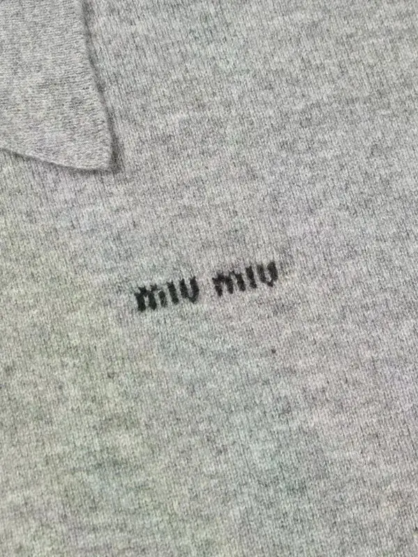 Miu Miu 2010s Logo Knit Polo Shirt