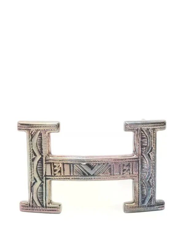 Hermès 2000s Tuareg H Belt Buckle - Silver