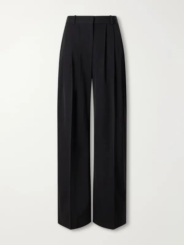 THE ROW Daniela Wool-twill Wide-leg Trousers