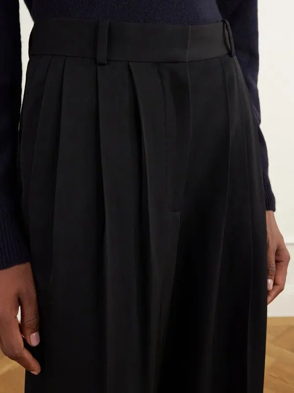 THE ROW Daniela Wool-twill Wide-leg Trousers